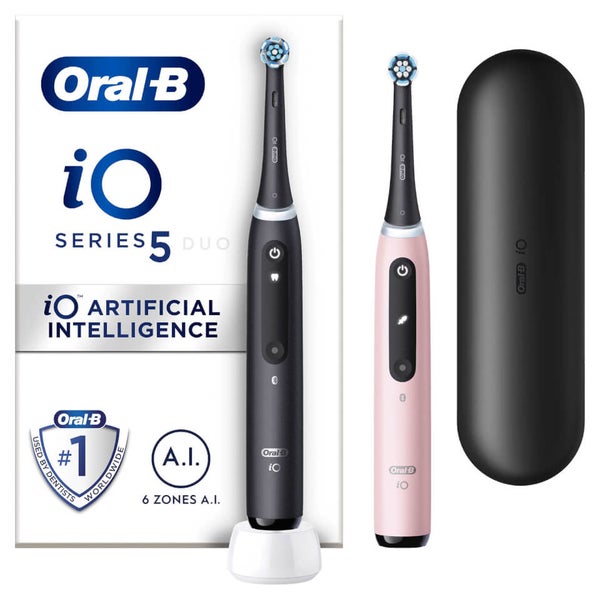 Oral B iO5 Black & Pink Electric Toothbrushes Designed By Braun, Duo ...