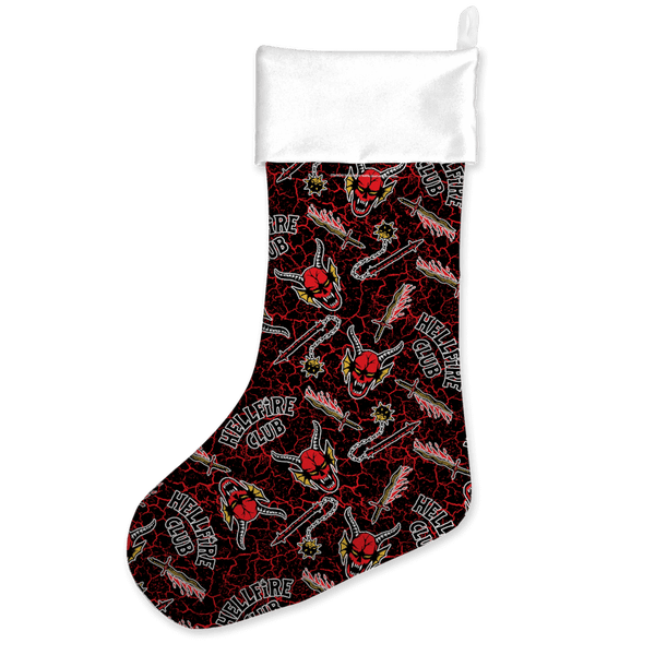 Stranger Things Hellfire Club Pattern Christmas Stocking | Zavvi.nl