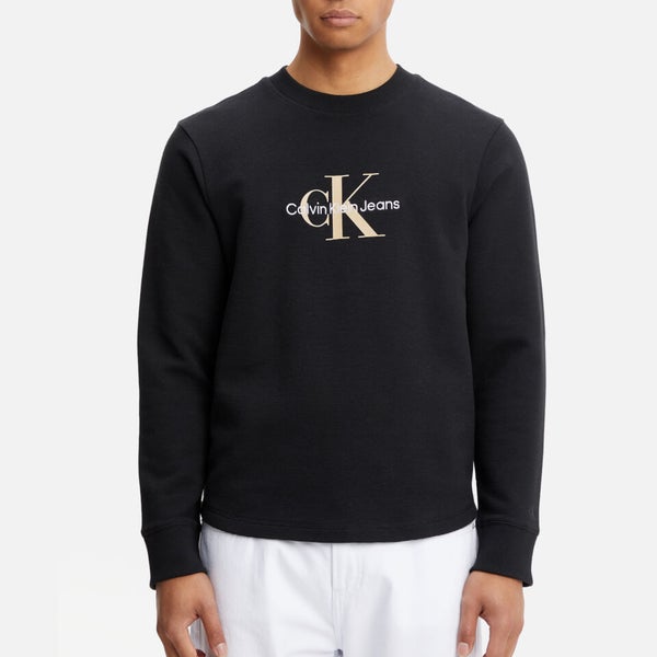 Calvin Klein Jeans Archival Monologo Waffle Cotton Jersey Long Sleeve T-Shirt | TheHut.com