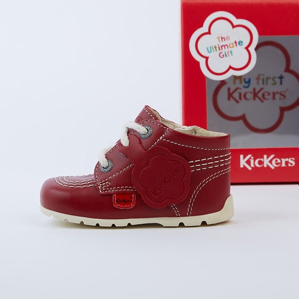 Baby Kick Hi Leather Red | Kickers