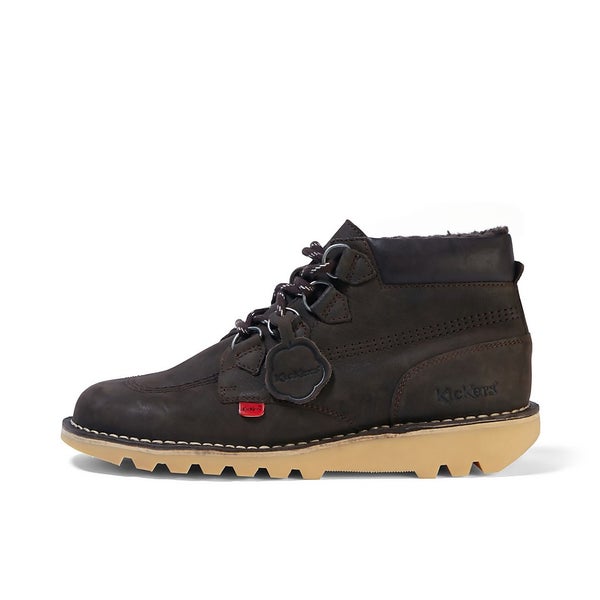 Mens Kick Hi Hike Leather Dark Brown | Kickers