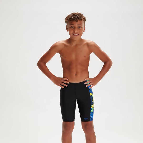 Boys' Panel Jammer Black/Yellow | Speedo