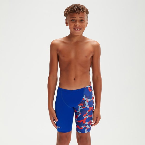 Boys' Club Training Shark Infested Water Jammer Blue/Red | Speedo