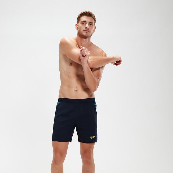 Men's Sport Panel 16" Swim Shorts Navy | Speedo