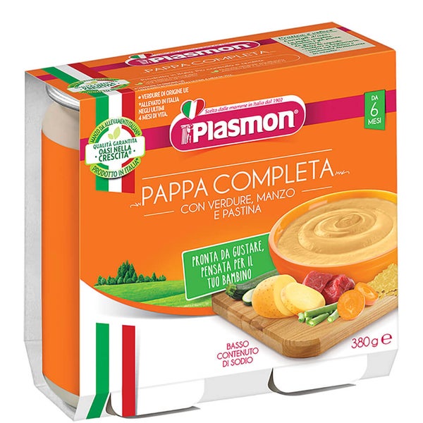 La Pappa Completa Verdure, Manzo e Pastina 2 x 190 g | Plasmon