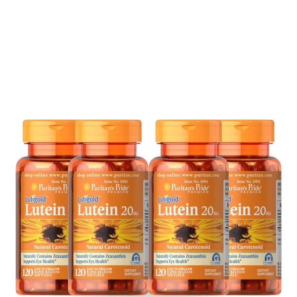 Puritan's Pride Lutein 20mg - 120 Softgels Pack of 4 | Every Health