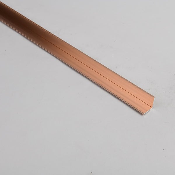 Equal Angle Rose Gold Aluminium Profile 2m | Homebase Equal Angle Rose Gold Aluminium Profile 2m | Homebase