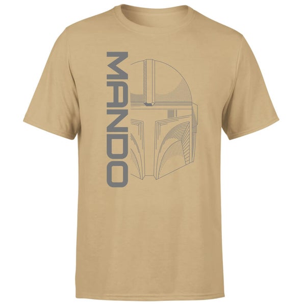 Star Wars The Mandalorian Mando Men's T-Shirt - Tan Clothing - Zavvi UK