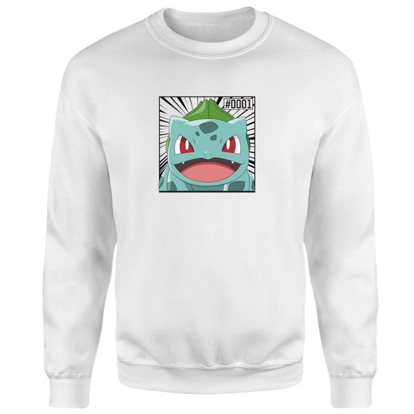 Pokémon Pokédex Bulbasaur #0001 Sweatshirt - White Clothing - Zavvi UK