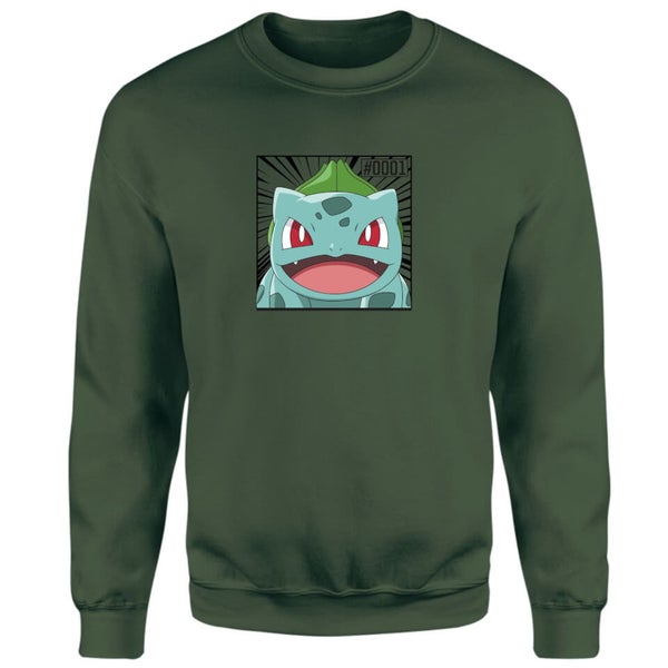 Pokémon Pokédex Bulbasaur #0001 Sweatshirt - Green Clothing - Zavvi UK