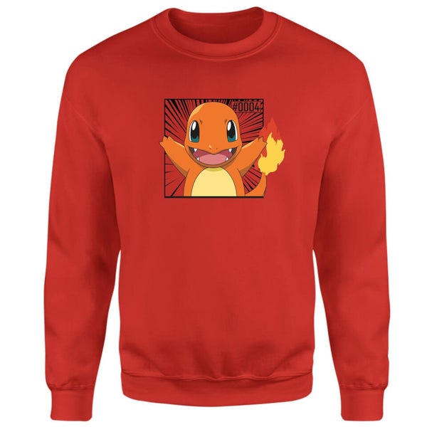 Pokémon Pokédex Charmander #0004 Sweatshirt - Red Clothing - Zavvi UK