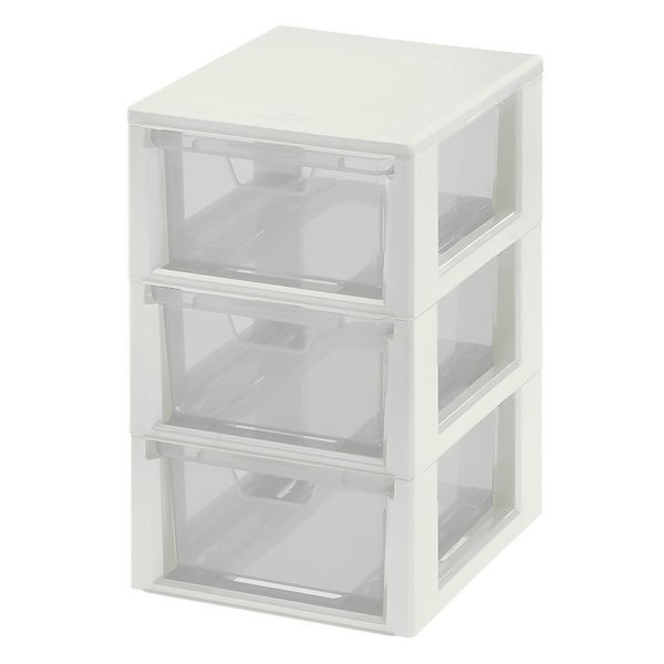 Linea Micro 3 Drawer Storage Tower White Homebase