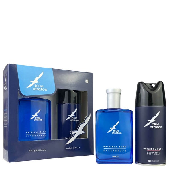 Blue Stratos Original Blue Aftershave 100ml Gift Set | Fragrance Direct