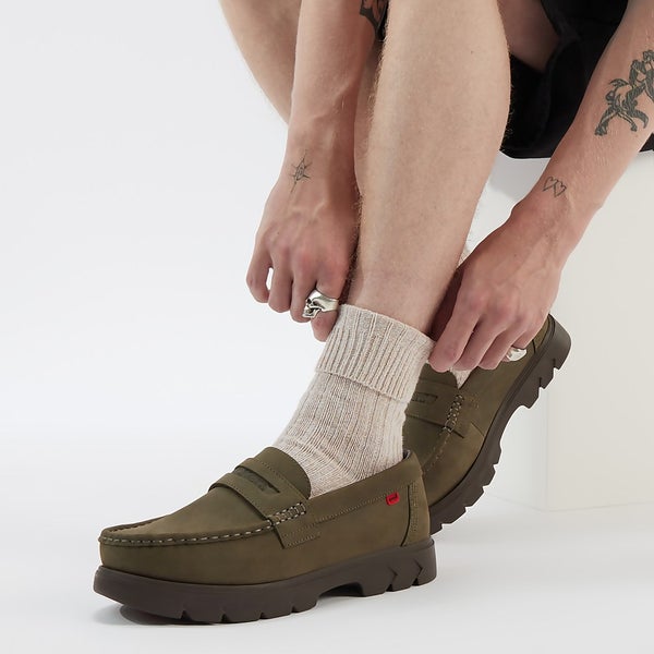 Adult Unisex Lennon Loafer Leather Dark Green | Kickers