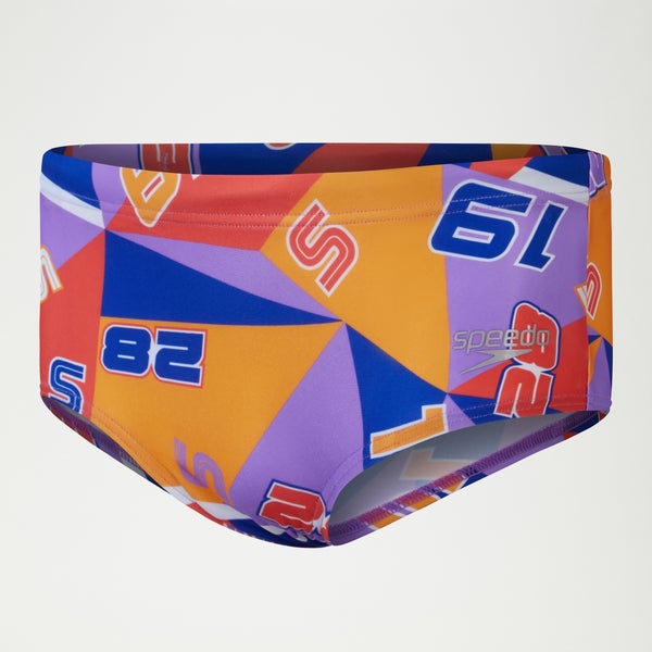 Boys Club Training 13cm Allover Digitla Brief Blue/Yellow | Speedo