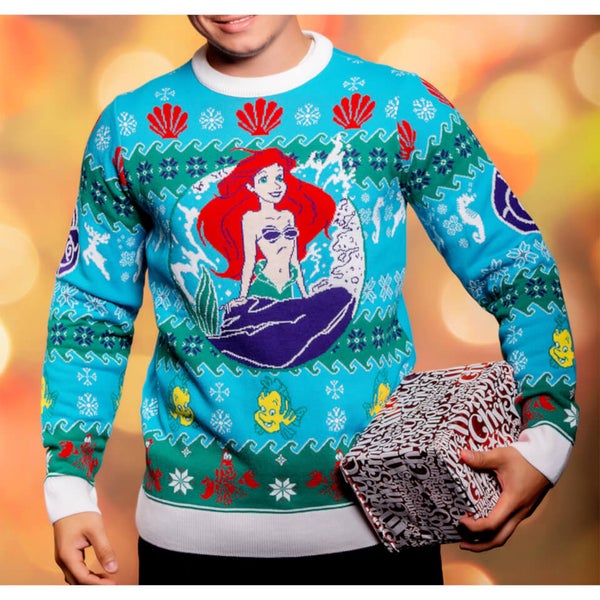 The Little Mermaid Christmas Jumper Merchandise - Zavvi UK