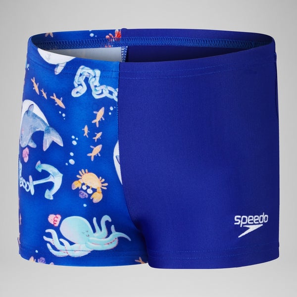 Boys' Digital Allover Aquashort Blue | Speedo
