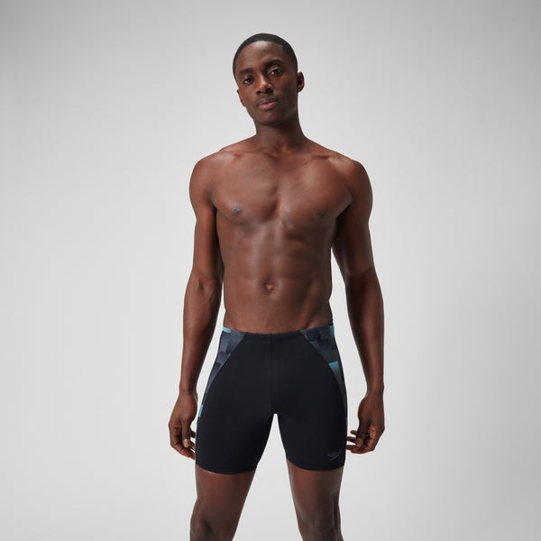 Men's Endurance+ Max Splice Mid Jammer Black/Grey | Speedo