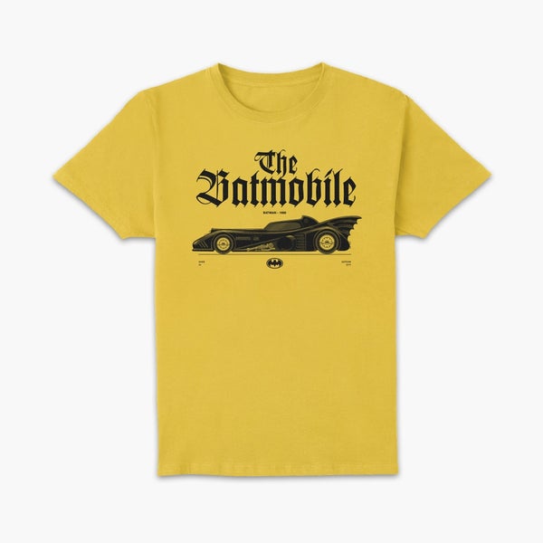 BATMAN Batmobile Profile Lt Unisex T-Shirt - Yellow Clothing - Zavvi UK