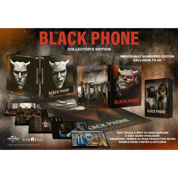 Black Phone Limited Collector's Edition 4K Ultra HD Steelbook 4K - Zavvi US