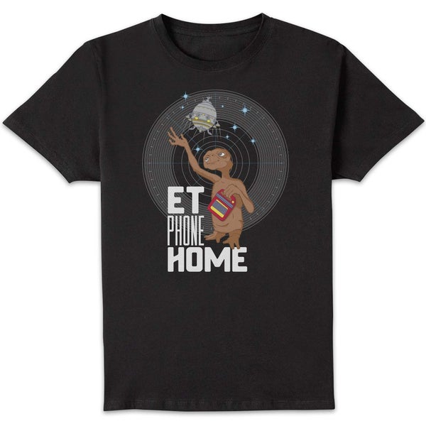 E.T. the Extra-Terrestrial E.T. Phone Home Unisex T-Shirt - Black ...