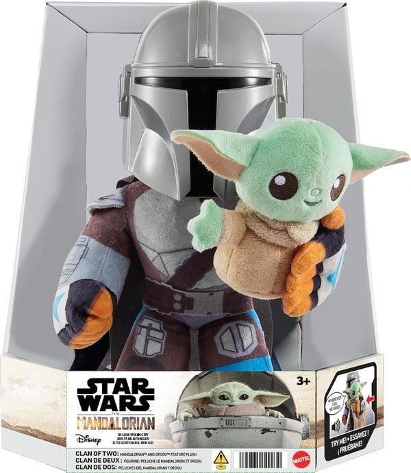 Star Wars Plush Mandalorian with Grogu Merchandise - Zavvi UK