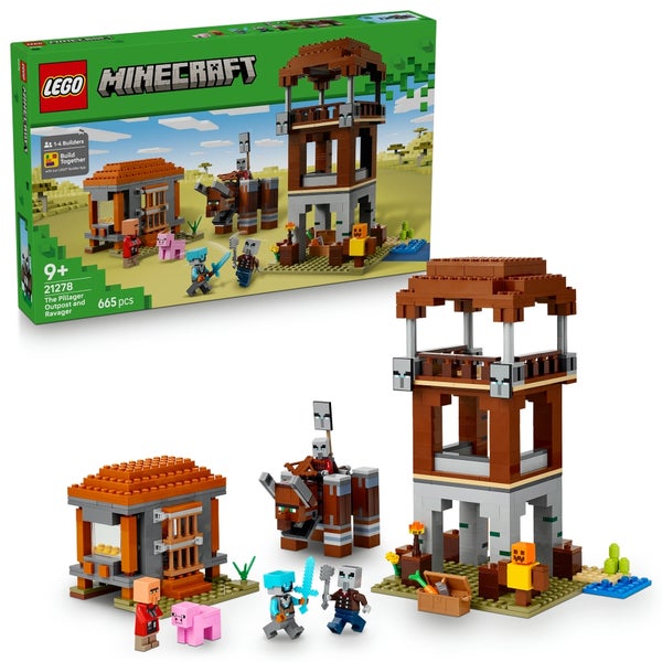LEGO® Minecraft® The Pillager Outpost and Ravager Gamer Building Toy ...
