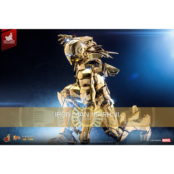 Hot Toys 1:6 Iron Man Mark III Golden EX Merchandise - Zavvi UK
