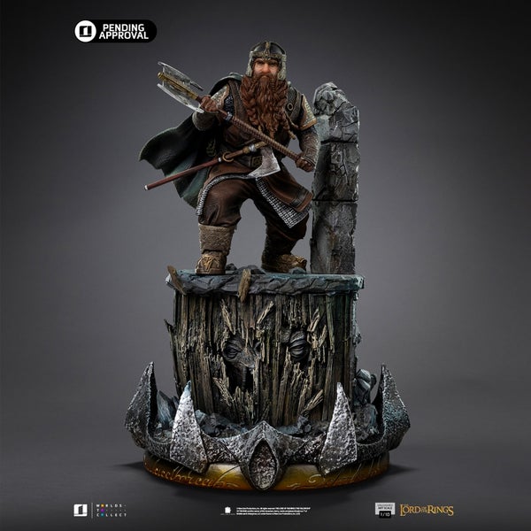 Iron Studios The Lord of the Rings Gimli Unleashed Art Scale 1/10 Scale Statue Merchandise ...