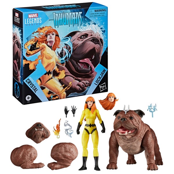 Hasbro Marvel Legends Series Marvel's Crystal and Lockjaw, 6" Comics ...