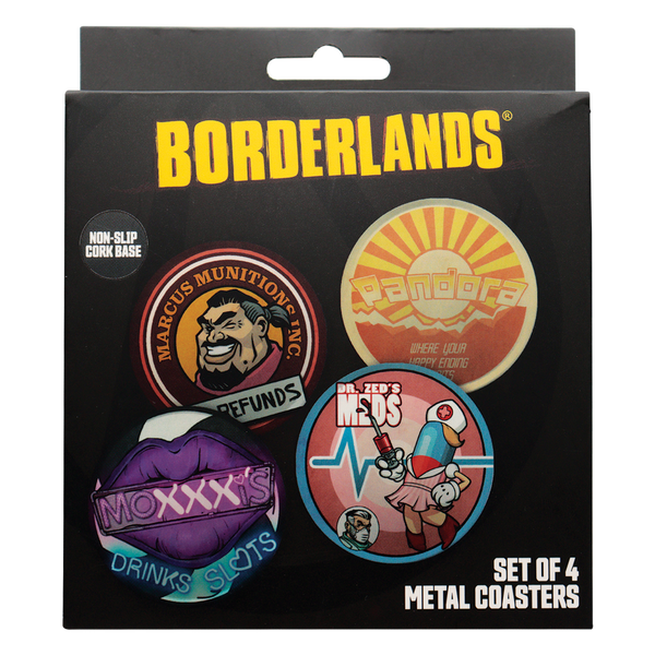Borderlands Set of 4 Coasters Merchandise - Zavvi US