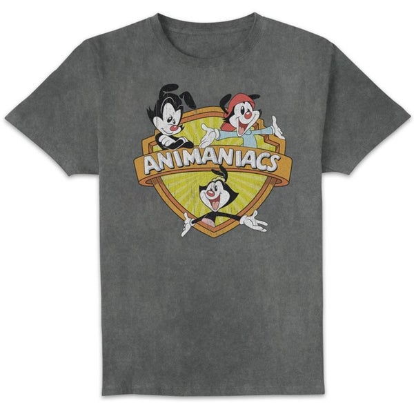 Animaniacs Retro Logo Unisex T-Shirt - Black Acid Wash Clothing - Zavvi UK