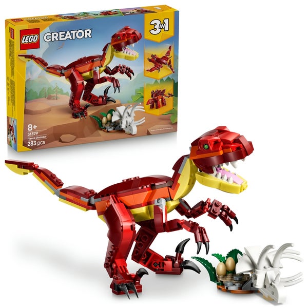 LEGO Creator 3in1 Fierce Dinosaur Figure Building Toy 31379 Toys - Zavvi UK