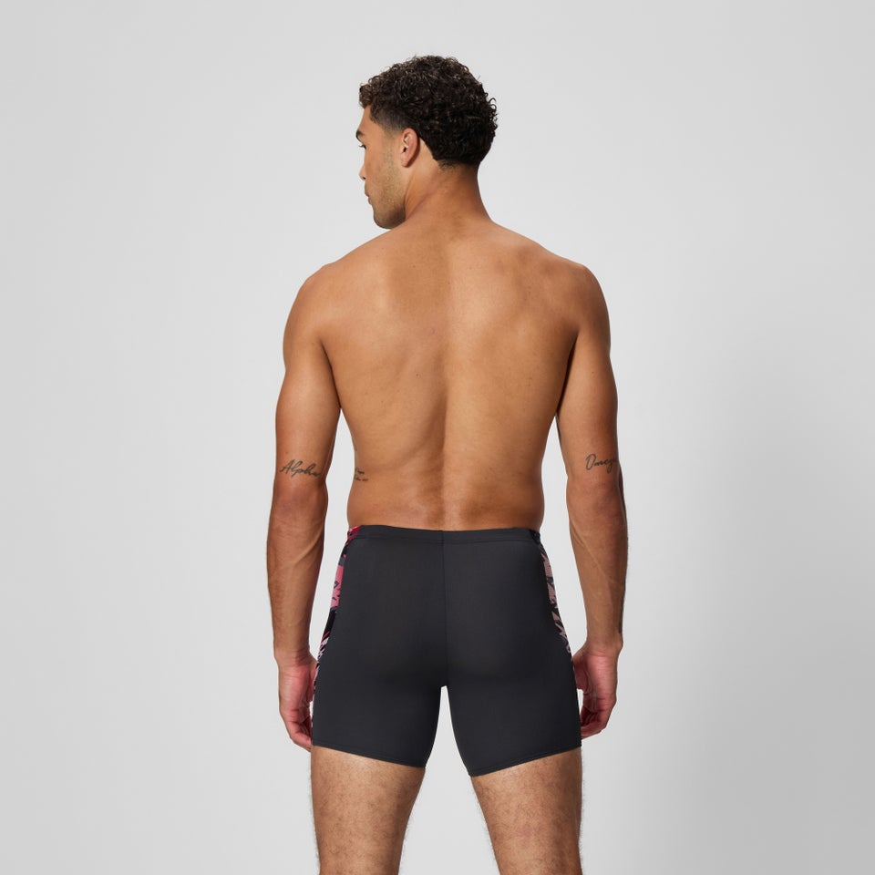 Men's Hyperboom Splice Mid Jammer Black/Red | Speedo UK