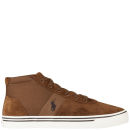 Polo Ralph Lauren Men's Hanford Mid Leather Trainers - Brown | Allsole