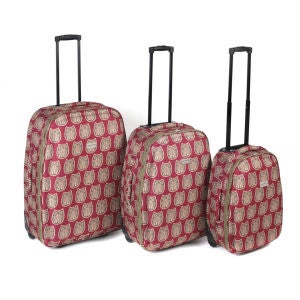 Constellation 4 Piece Luggage Set with Owl Print Design - IWOOT UK