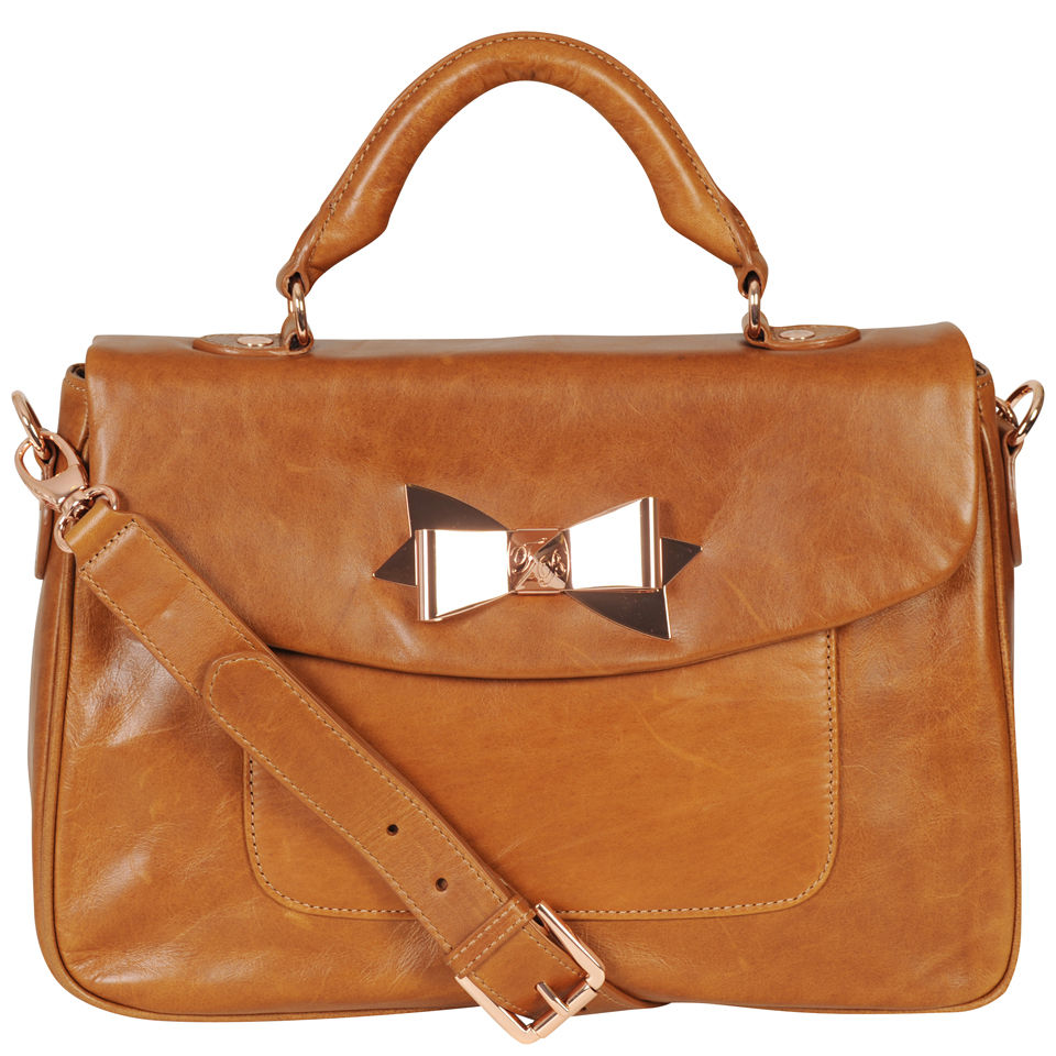 Ted Baker Mayson Bow Clasp Tote Bag - Tan