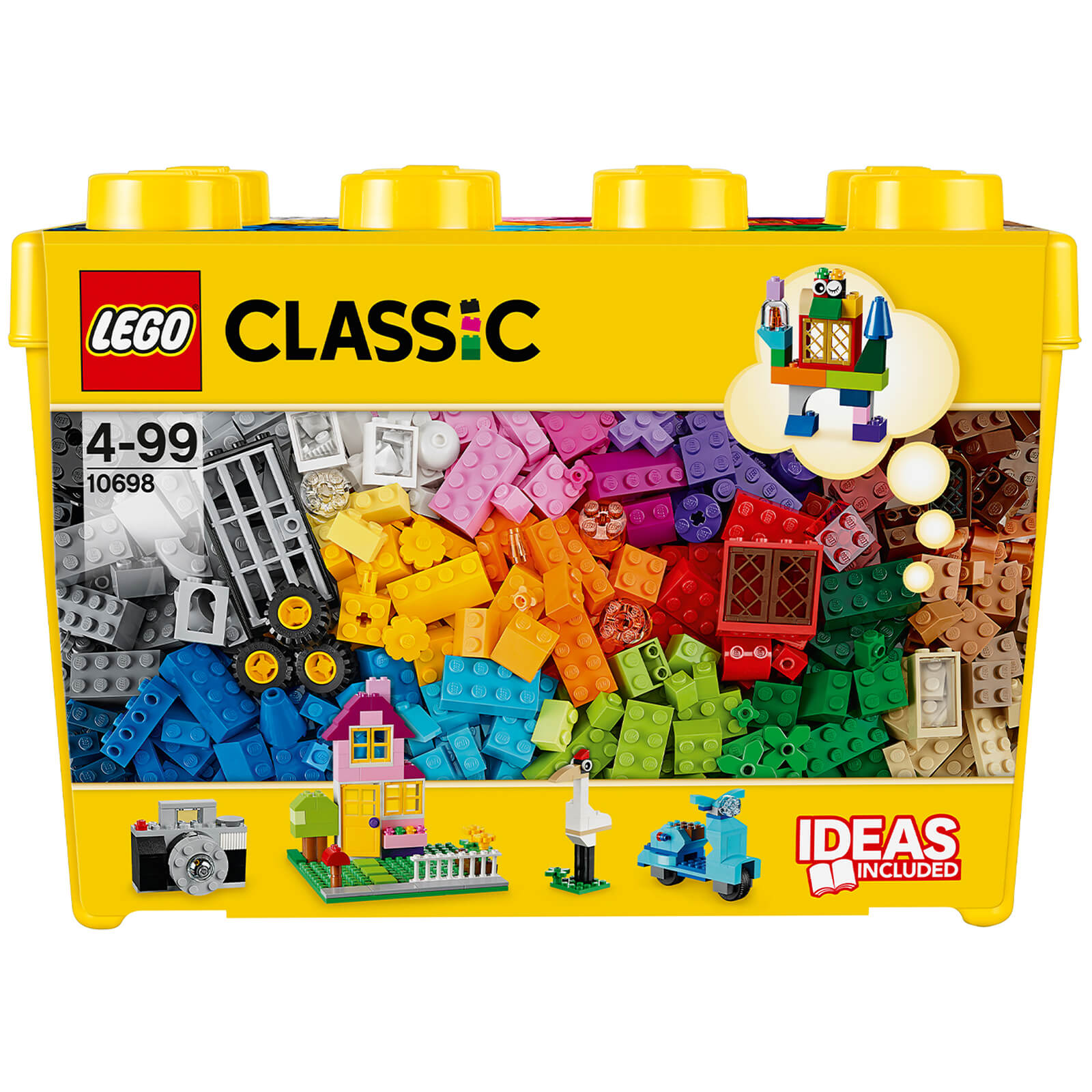 LEGO Classic: Large Creative Brick Storage Box Set (10698) | Zavvi UK