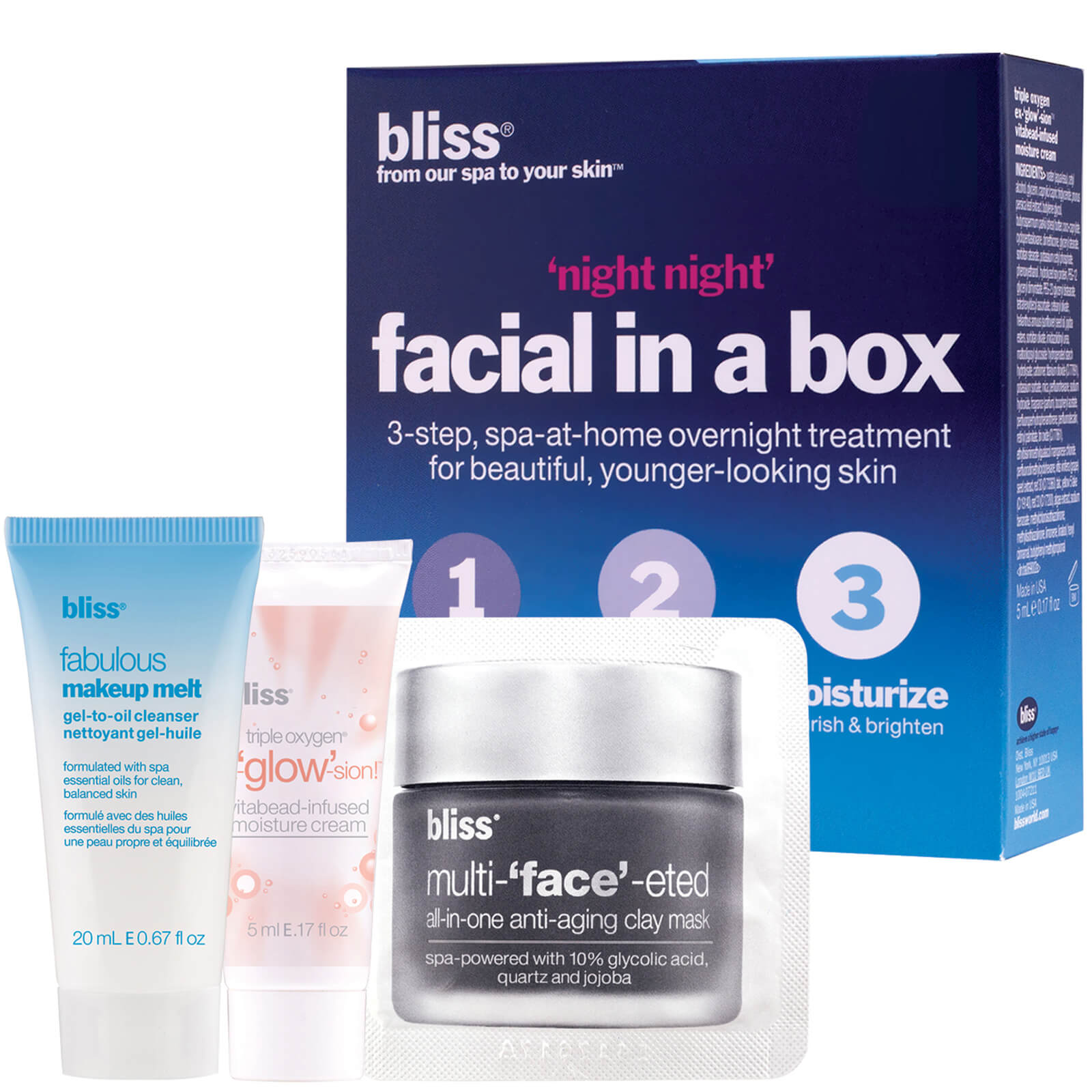 bliss Night Night Facial in a Box Set | LOOKFANTASTIC