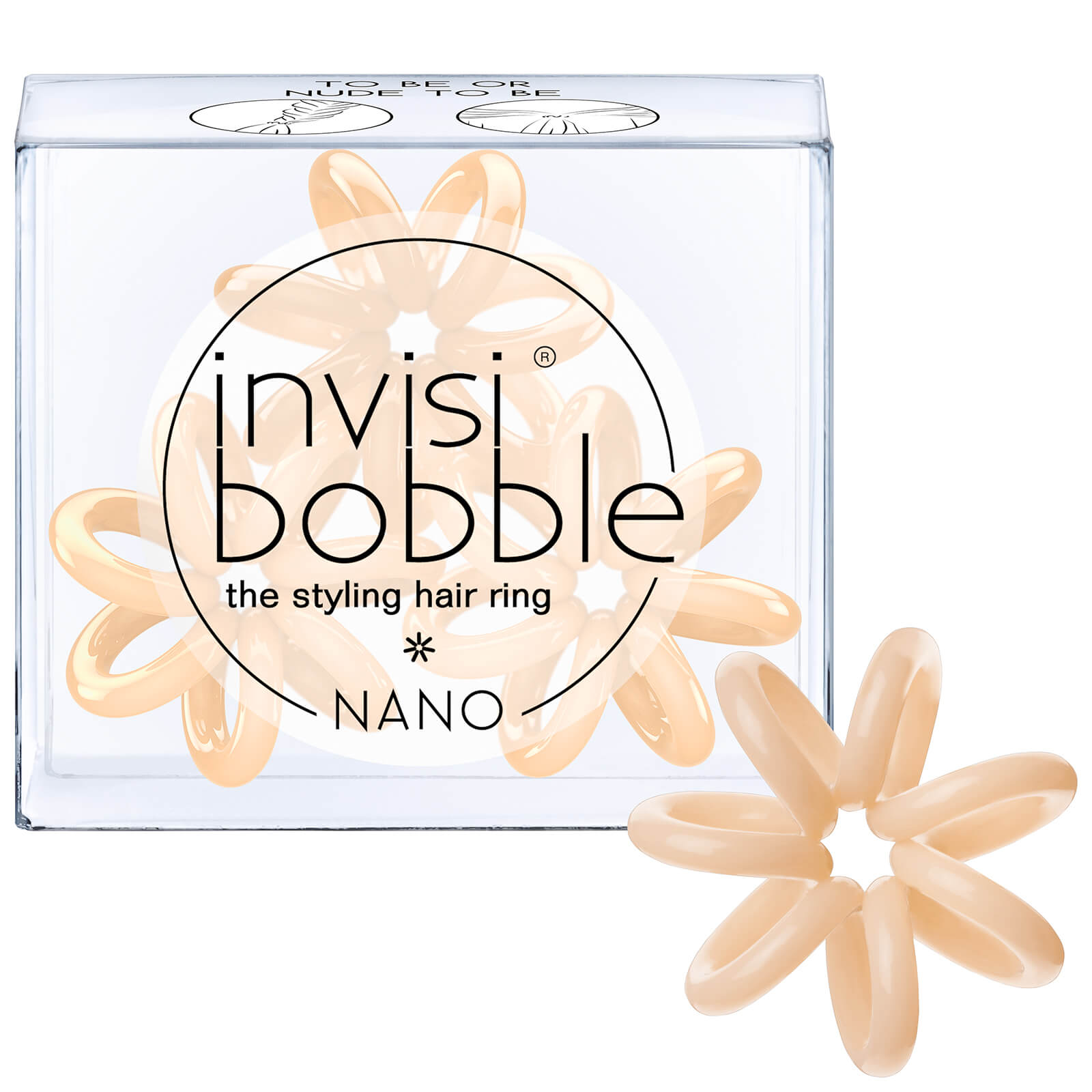 invisibobble Nano Hair Tie (3 Pack) - To Be or Nude to Be | LOOKFANTASTIC