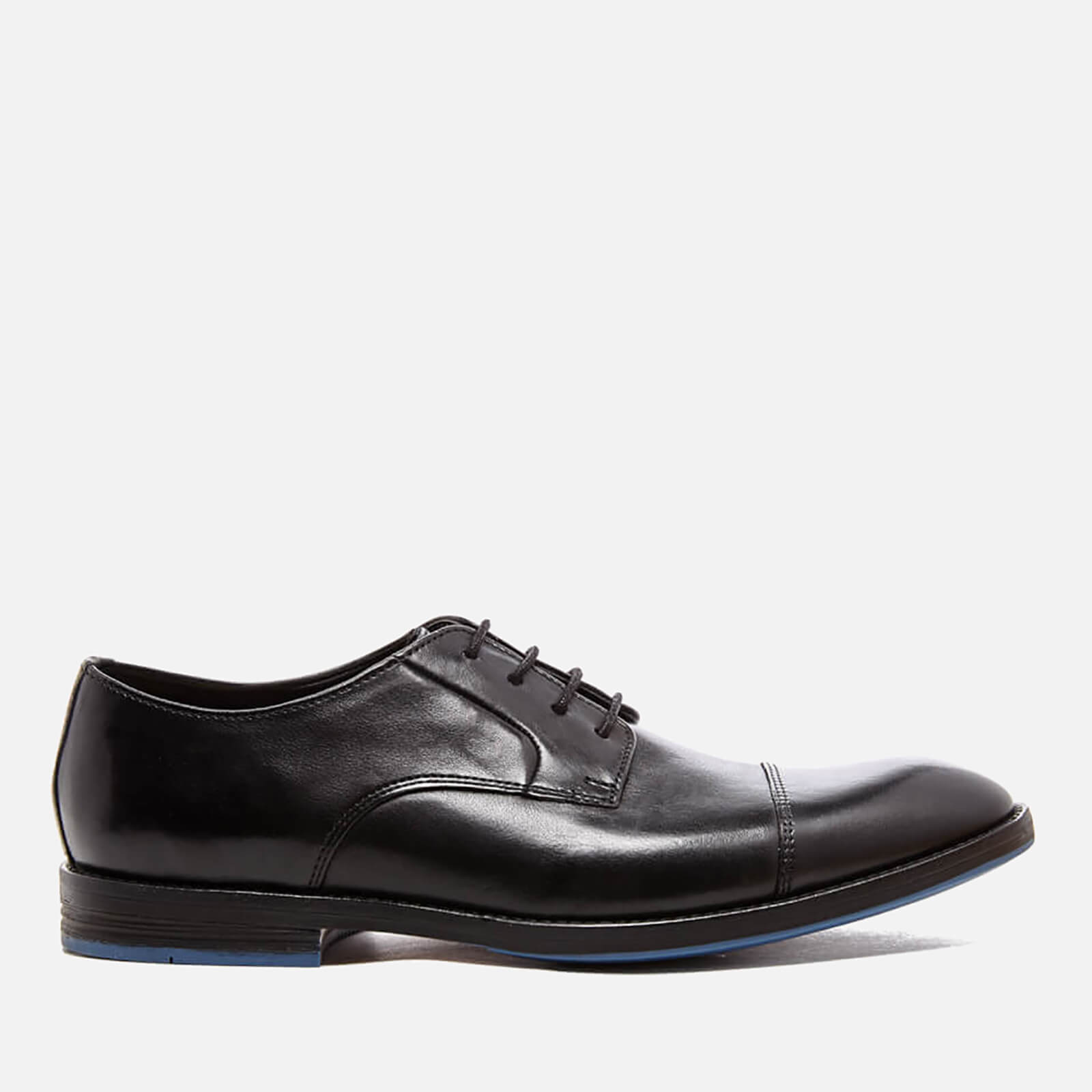 Clarks Men's Prangley Cap Leather Derby Shoes - Black | Allsole