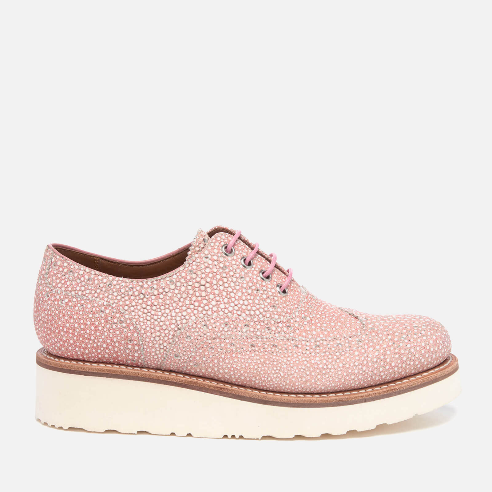 Grenson Women's Emily Stingray Leather Brogues - Pink | Allsole