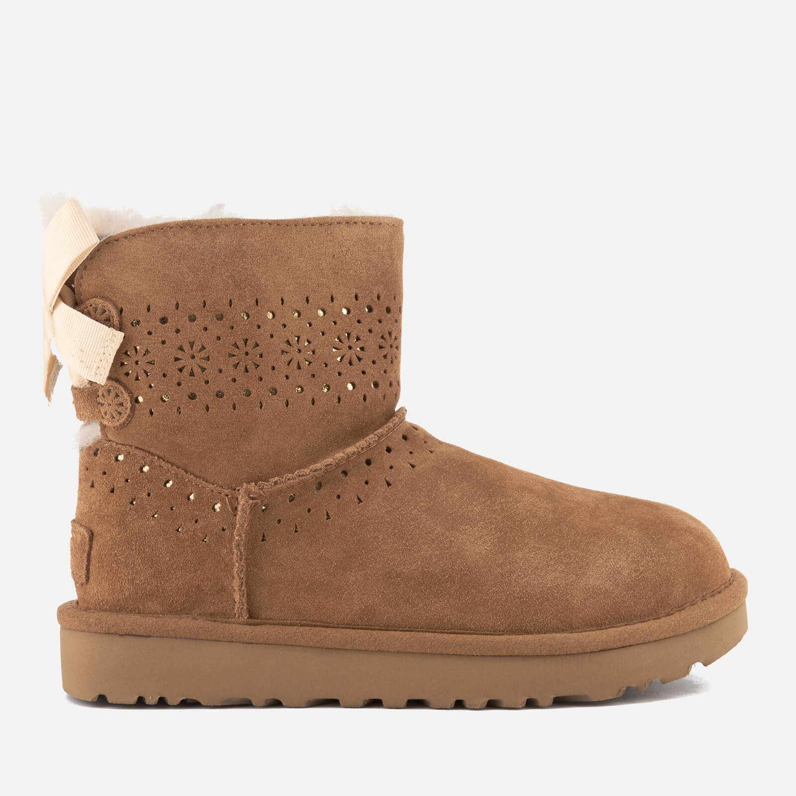 UGG Women's Dae Sunshine Perf Suede Sheepskin Boots - Chestnut | Allsole