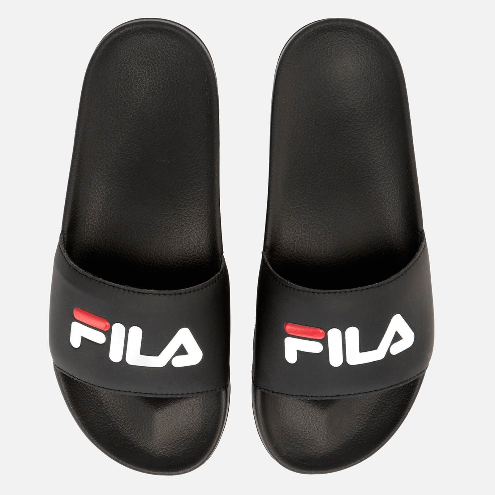 FILA Drifter Slider Sandals - Black/FILA Red/White | Allsole