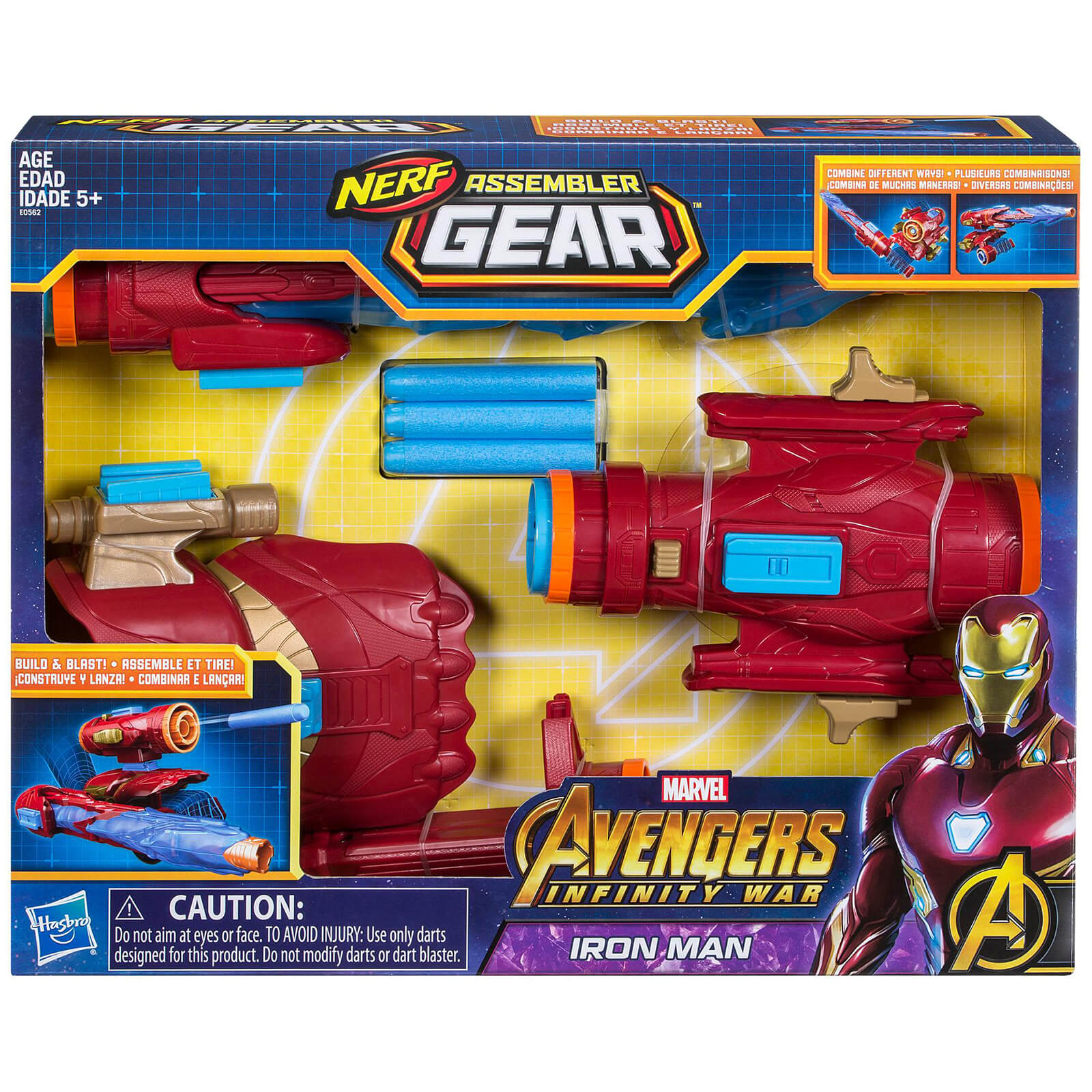 Hasbro Marvel Avengers Infinity War NERF Iron Man Assembler Gear | Zavvi UK