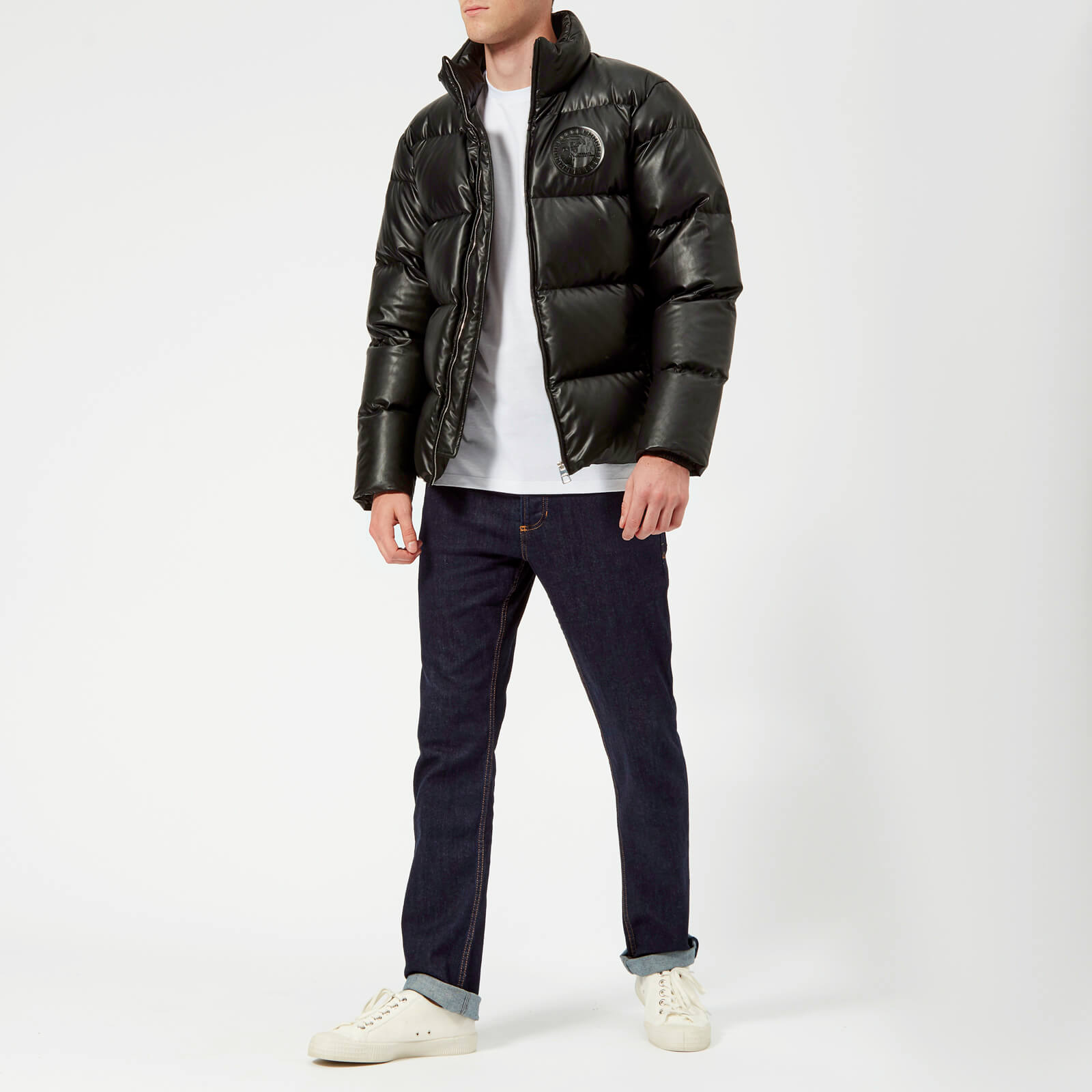 Versace Collection Men's Padded Down Jacket - Nero | Coggles Versace Collection Men's Padded Down Jacket - Nero | Coggles