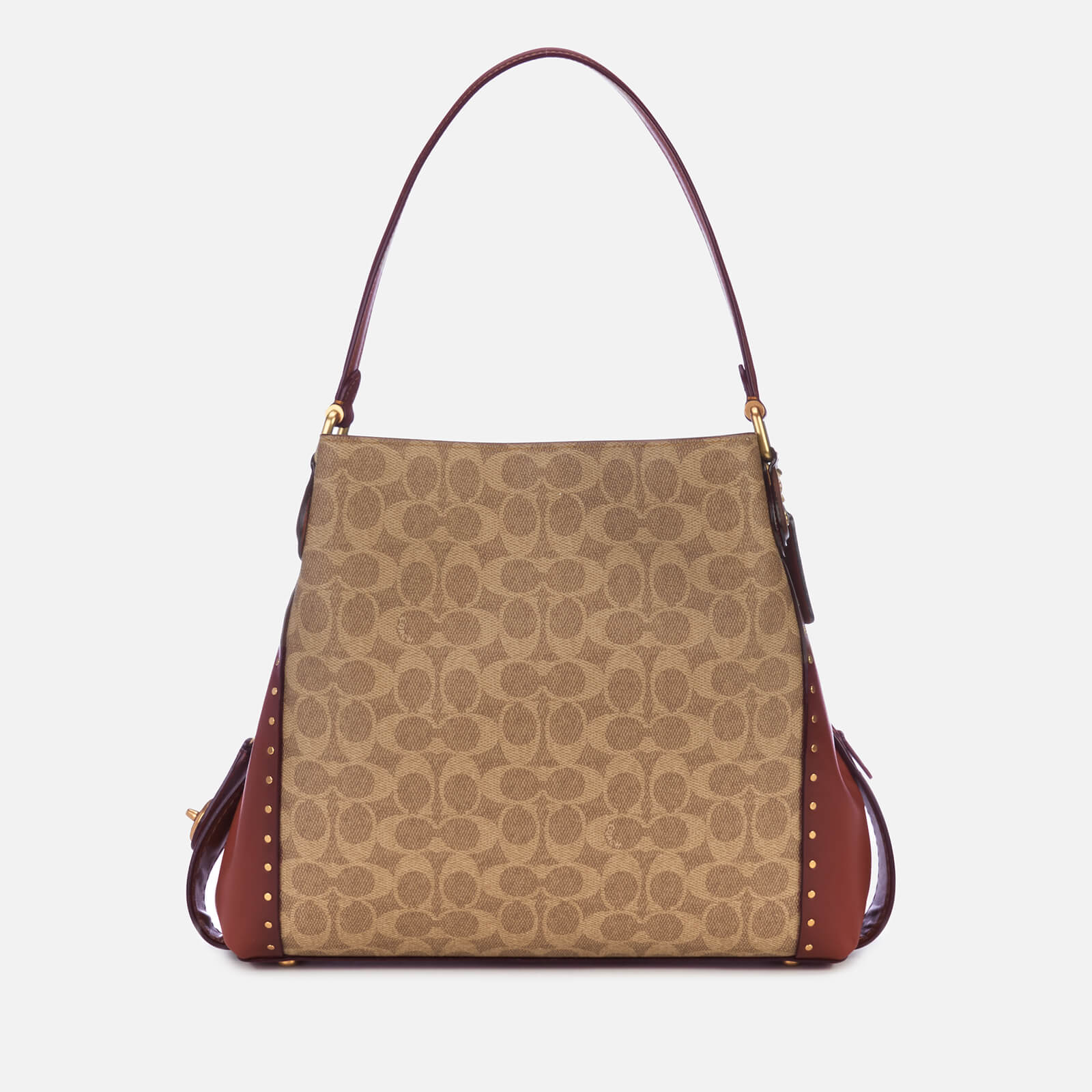 Coach Women's Coated Canvas Signature Edie 31 Shoulder Bag - Rust | Coggles