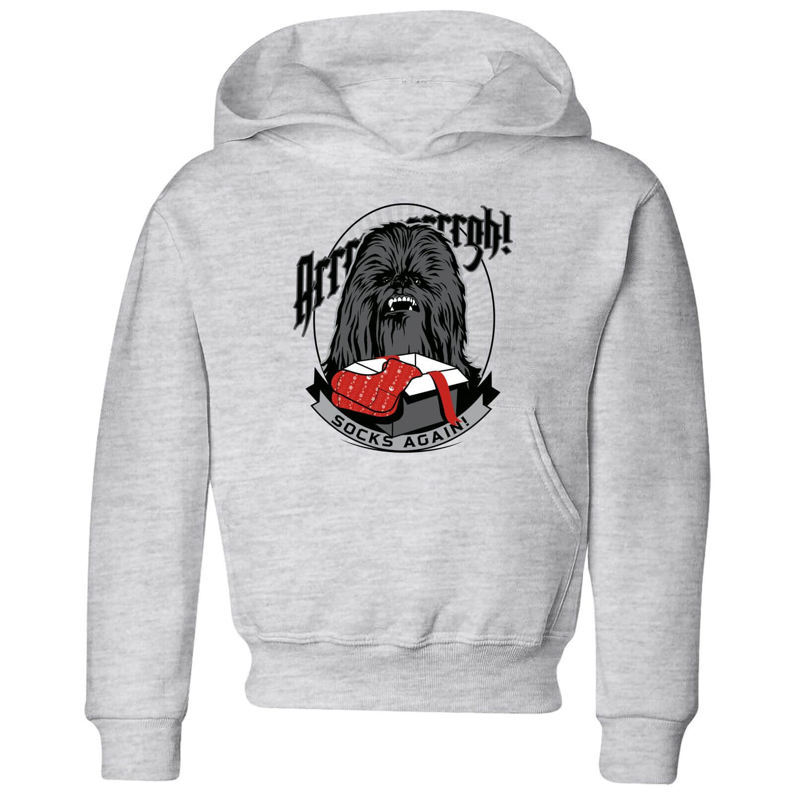 Star Wars Chewbacca Arrrrgh Socks Again Kids' Christmas Hoodie - Grey ...