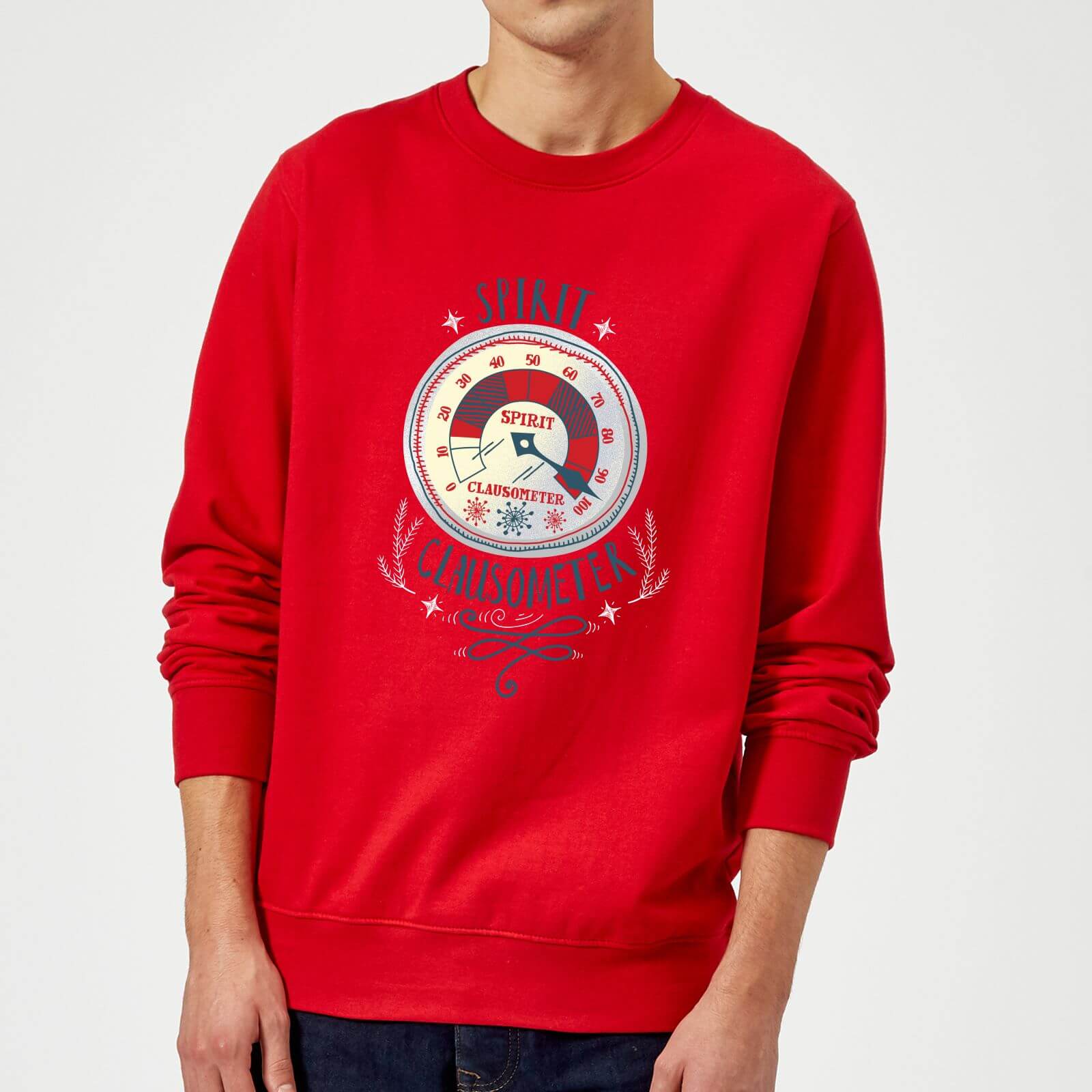 Elf Clausometer Christmas Jumper - Red - S | Zavvi UK