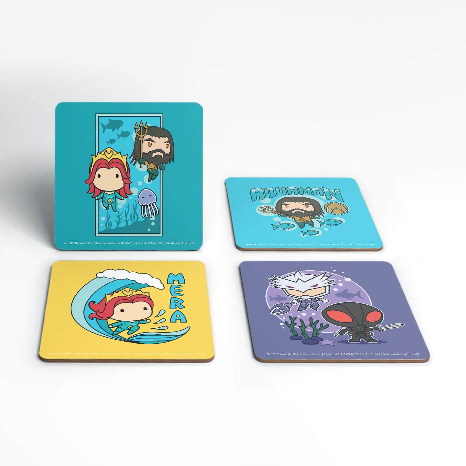Aquaman Chibi Coaster Set | Zavvi UK